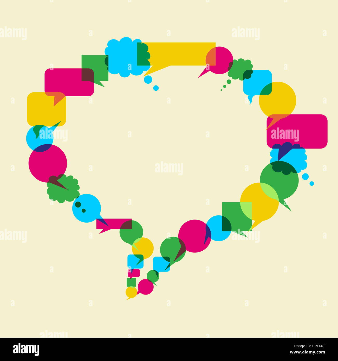 Social media speech bubble shape layout. Vector file layered for easy ...