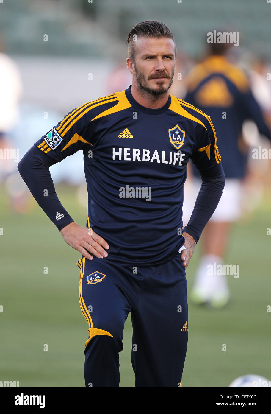 David Beckham playing with the LA Galaxy Stock Photo - Alamy