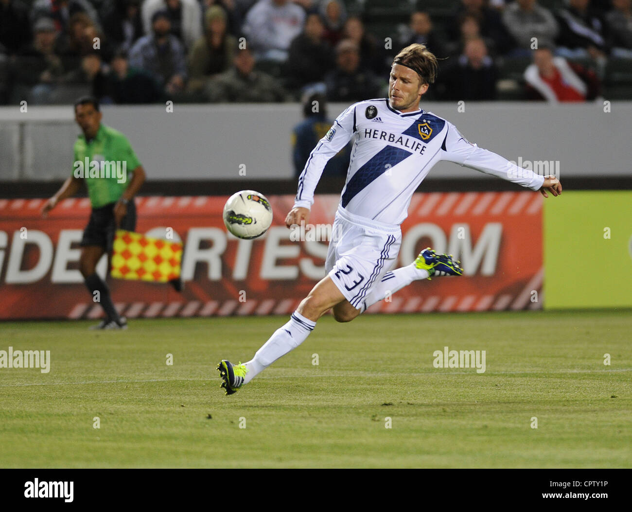 David Beckham playing for the LA Galaxy Stock Photo - Alamy