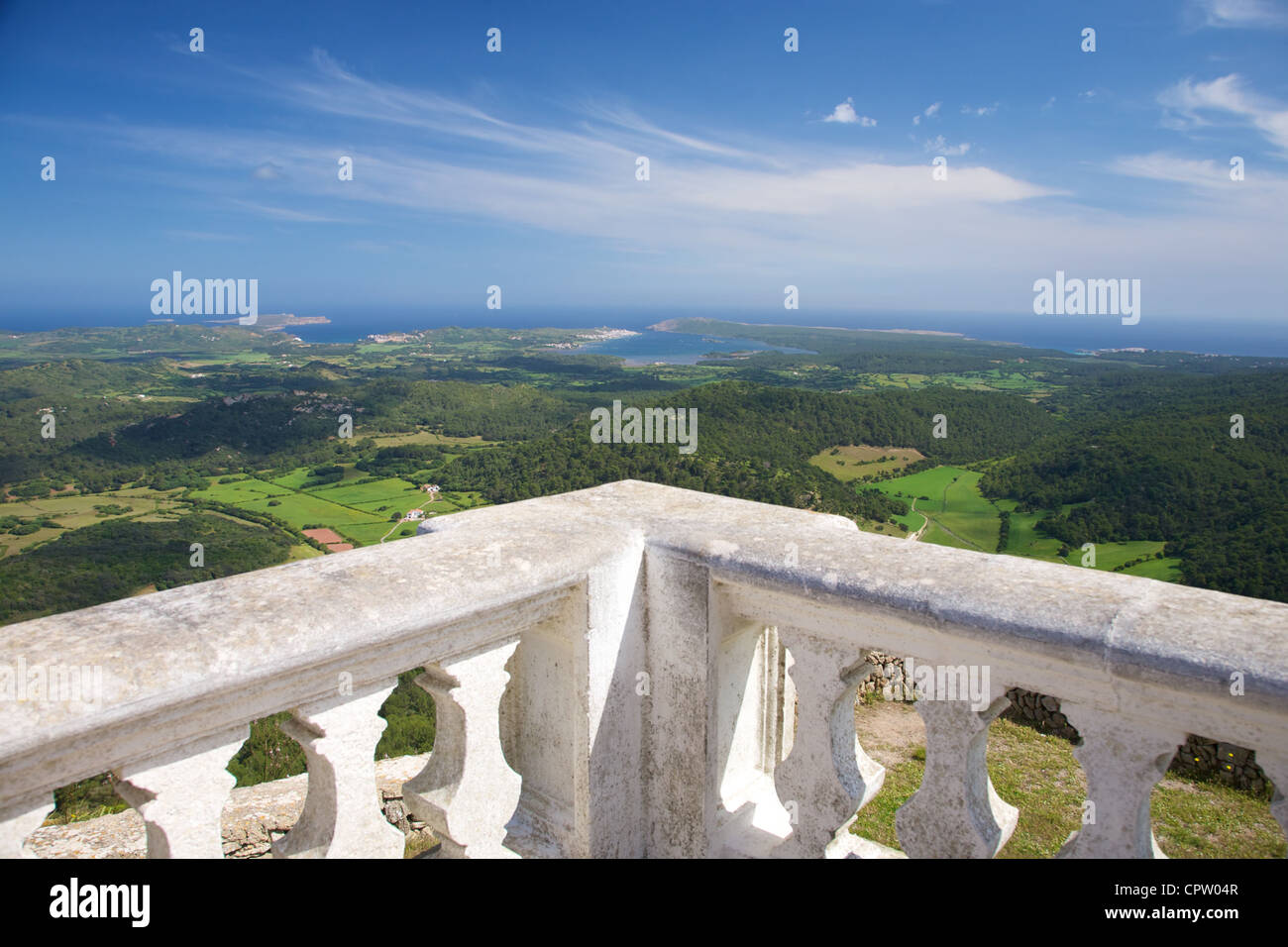 view from Toro Mountain at Menorca island in Spain Stock Photo - Alamy