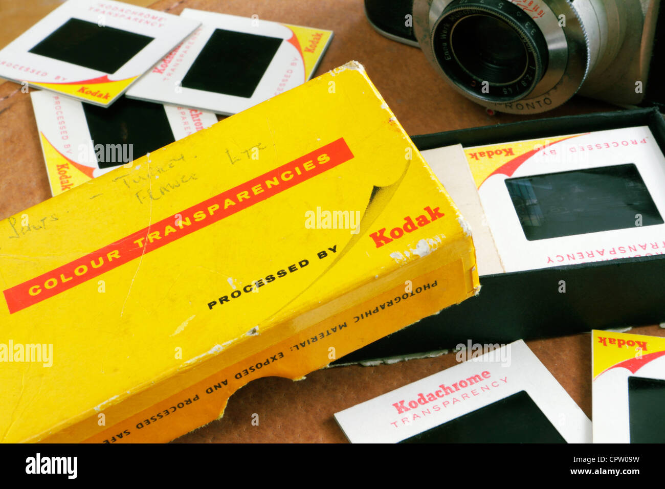 Box of old Kodak Kodachrome slide transparencies Stock Photo - Alamy