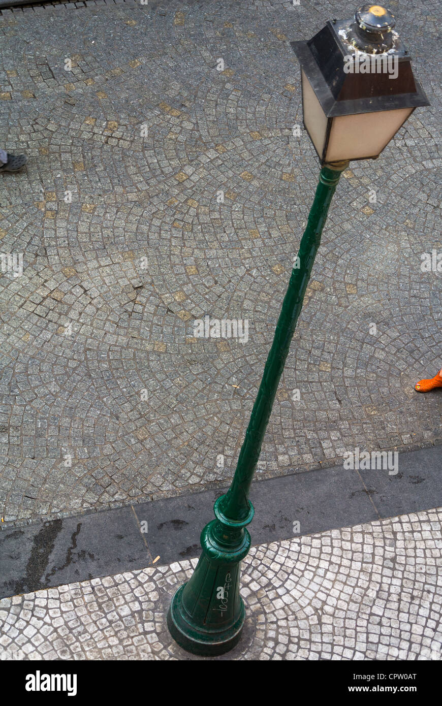 Paris, France, High Angle View of Street Lamp Post, on Pedestrian ...