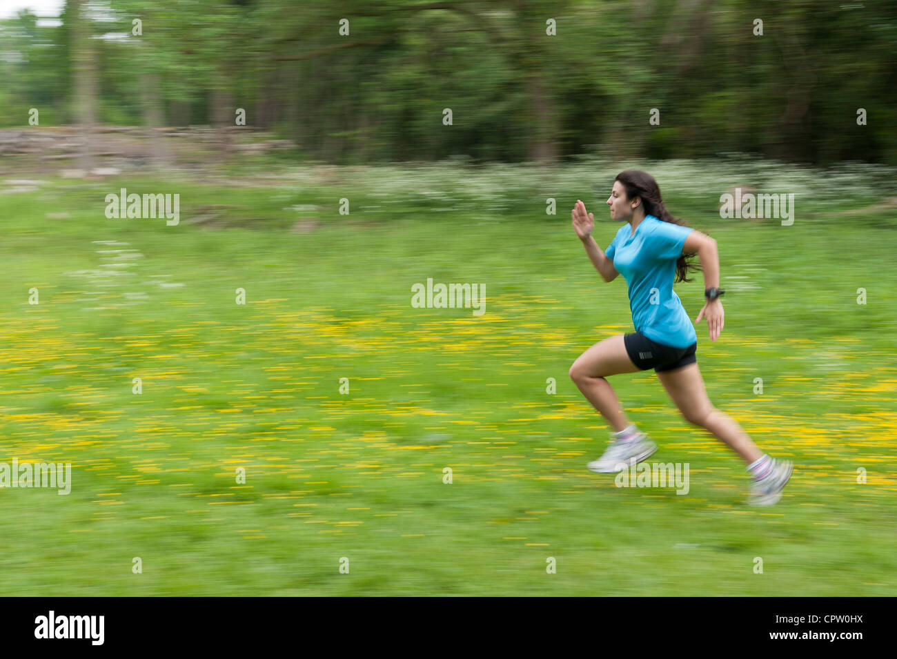 Happy girl teenager running clean hi-res stock photography and images ...