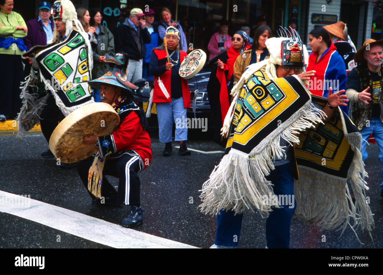 Native Alaskan parade, Juneau, Alaska, USA Stock Photo - Alamy