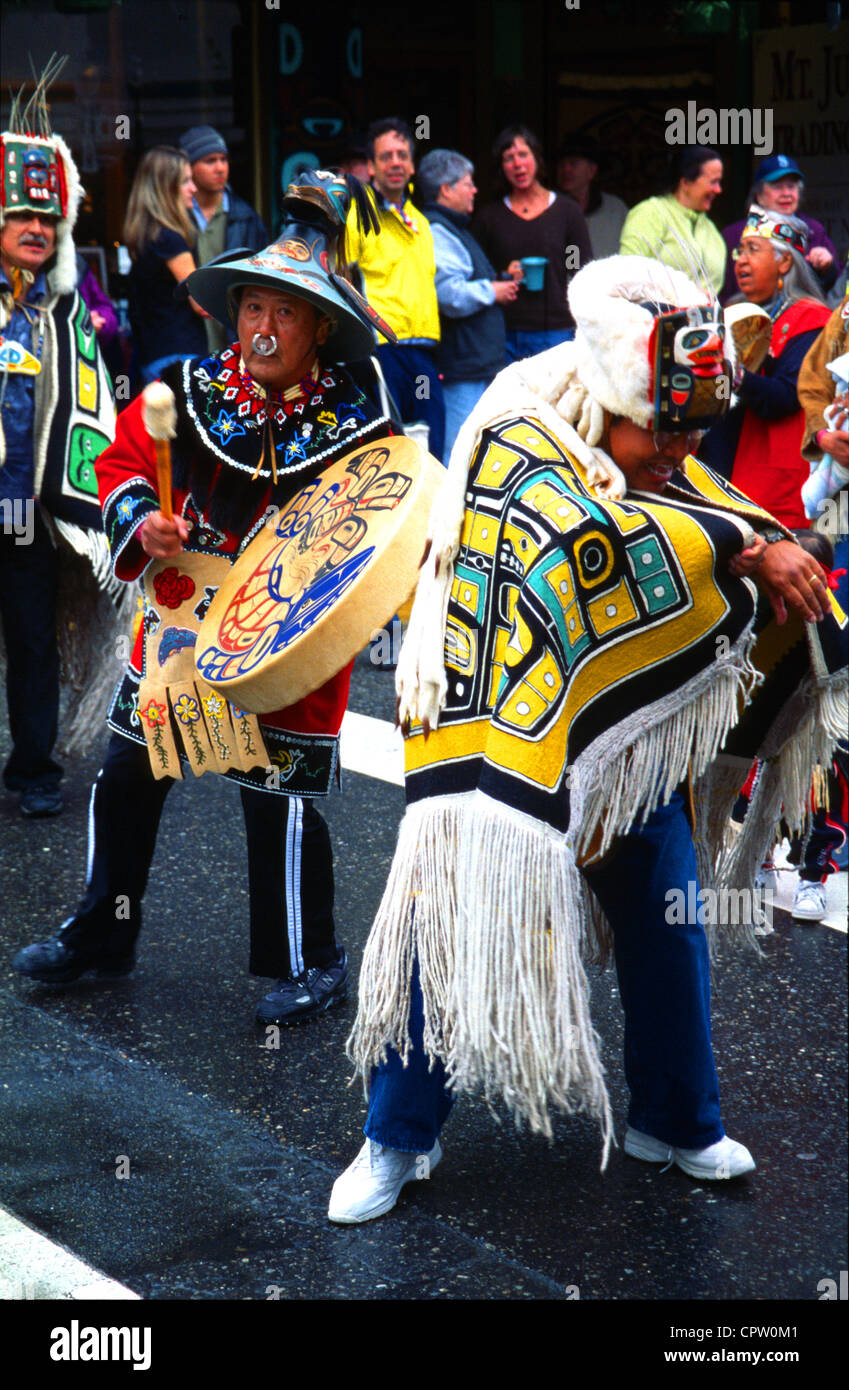 Native Alaskan parade, Juneau, Alaska, USA Stock Photo - Alamy