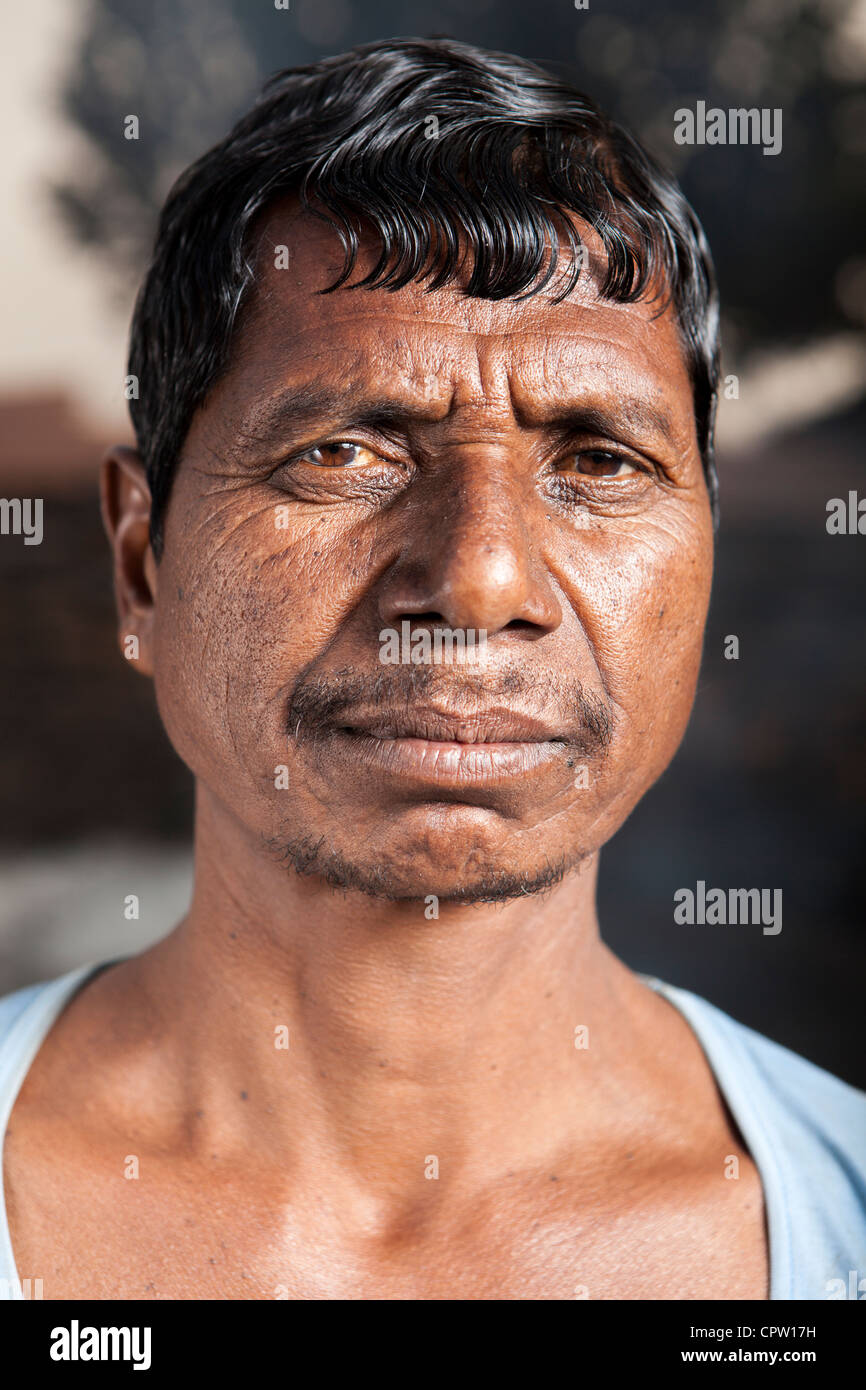 Jharia village coal miner portrait , Jharia, Dhanbad, Jharkhand, India ...
