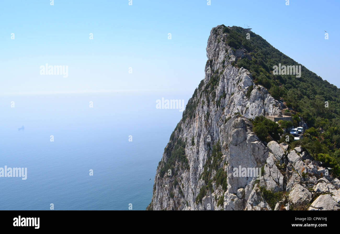 View of the Ocean and Cliff in Gibraltar Stock Photo - Alamy