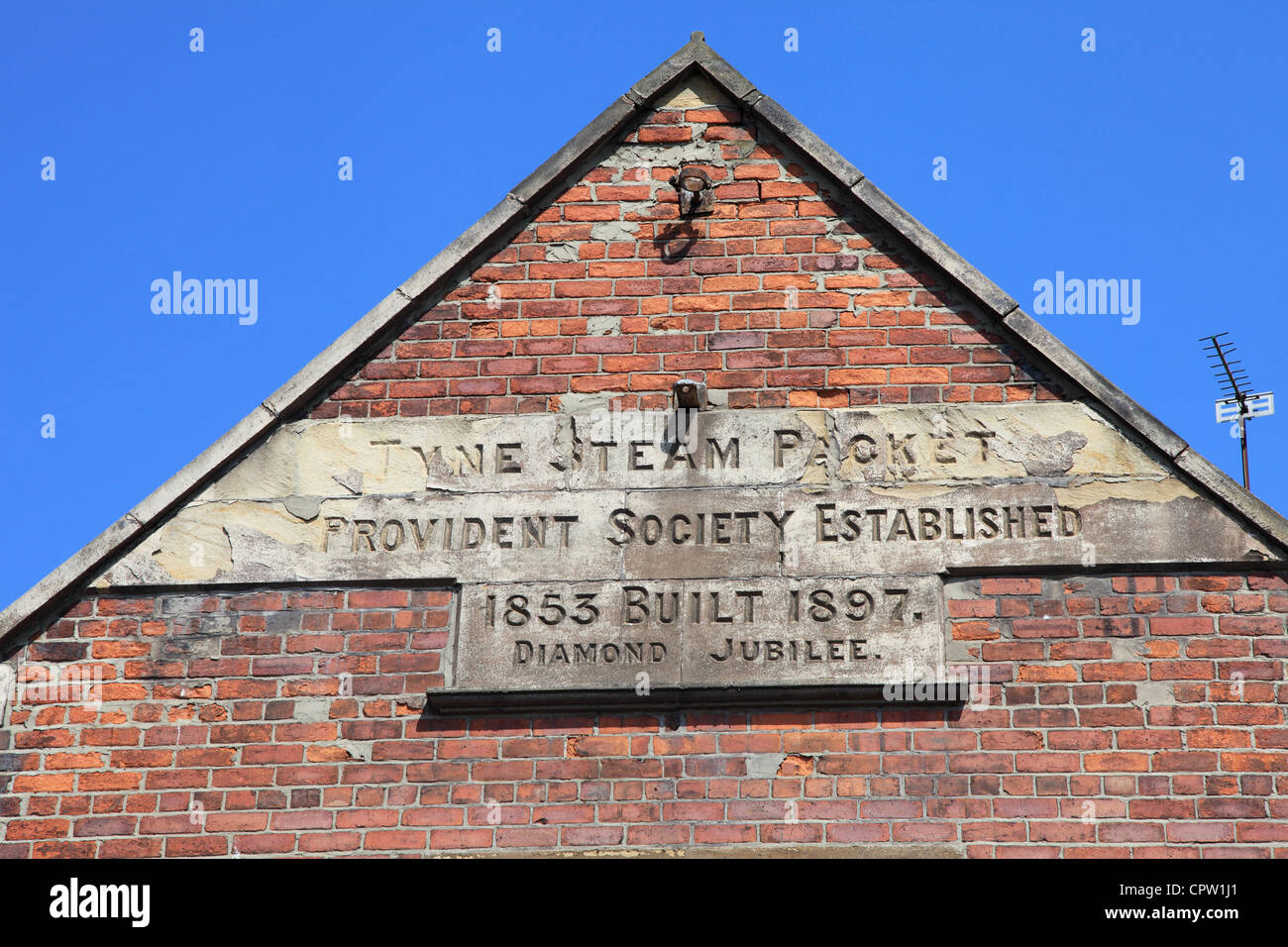 Building inscribed Tyne Steam Packet Provident Society 1853 built 1897 ...