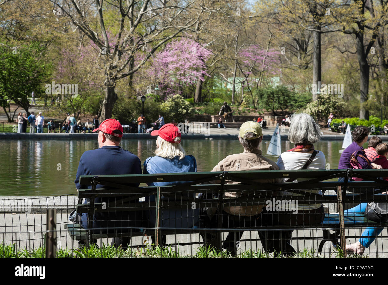 Conservatory Water in Central Park, New York City Stock Photo - Alamy