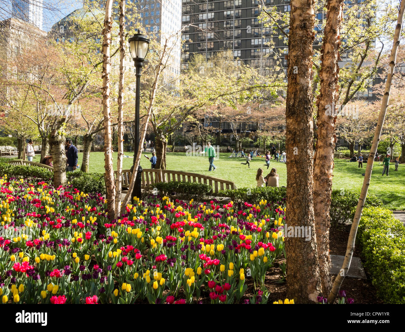 Springtime in Battery Park City, NYC Stock Photo - Alamy