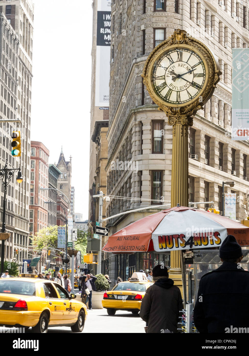 Sidewalk Clock, Fifth Avenue and Broadway, NYC Stock Photo - Alamy