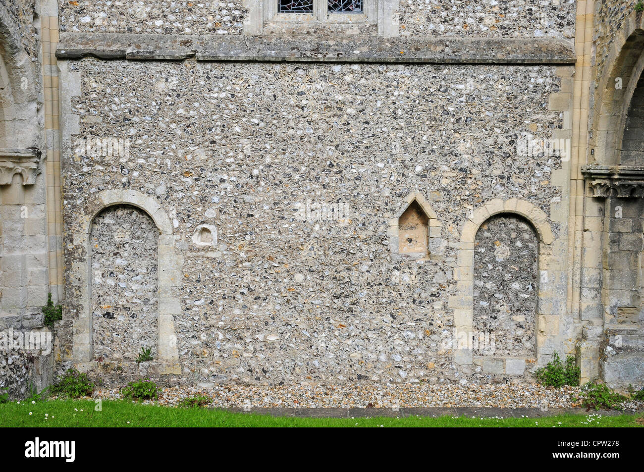 The piscina and the aumbrey at the site of the Parish Altar, Boxgrove ...