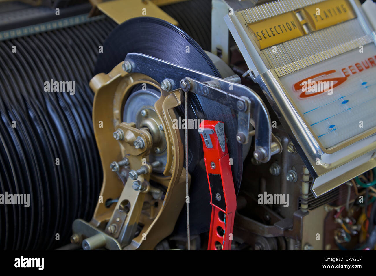The mechanism of a 1961 Seeburg Juke box Stock Photo - Alamy