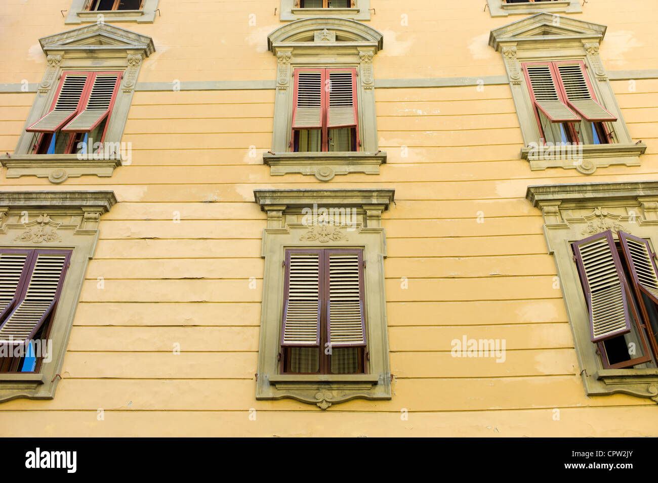 Traditional architecture and window shutters Via Cesare Battisti in ...