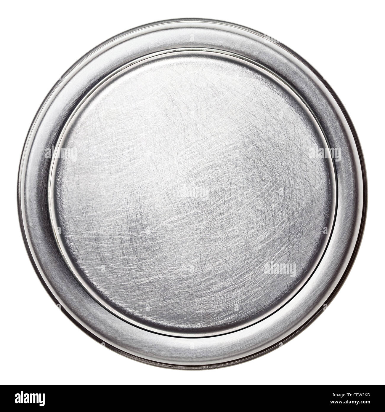 Scratched round metal plate texture, background Stock Photo - Alamy