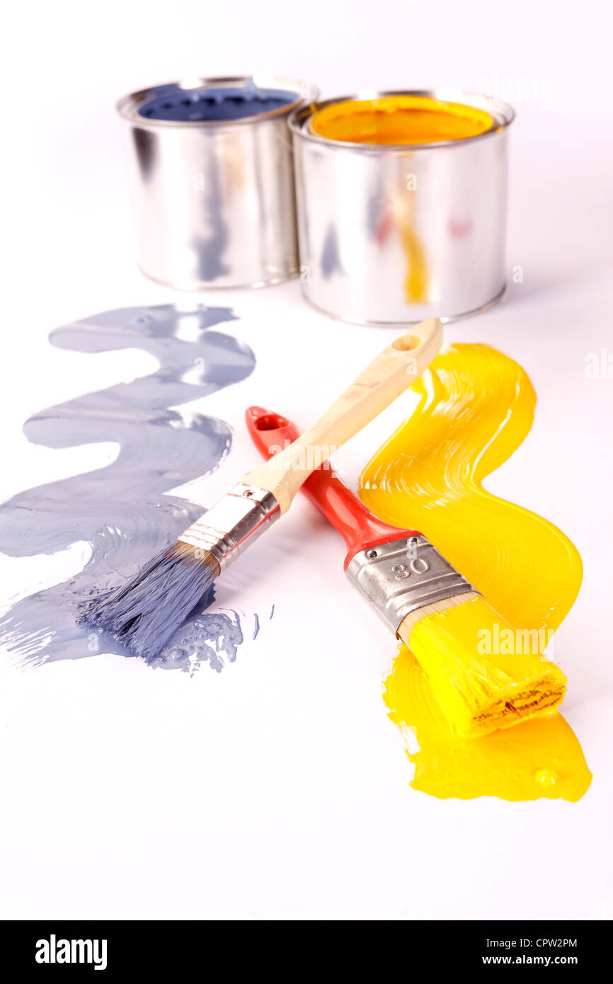Spilled paint can Cut Out Stock Images & Pictures - Alamy
