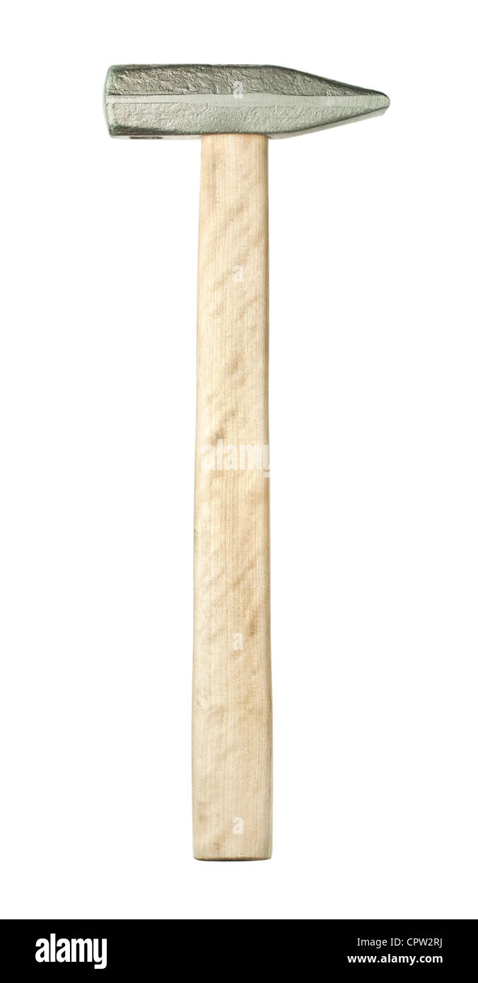 Hammer with metal head and wooden handle Stock Photo - Alamy