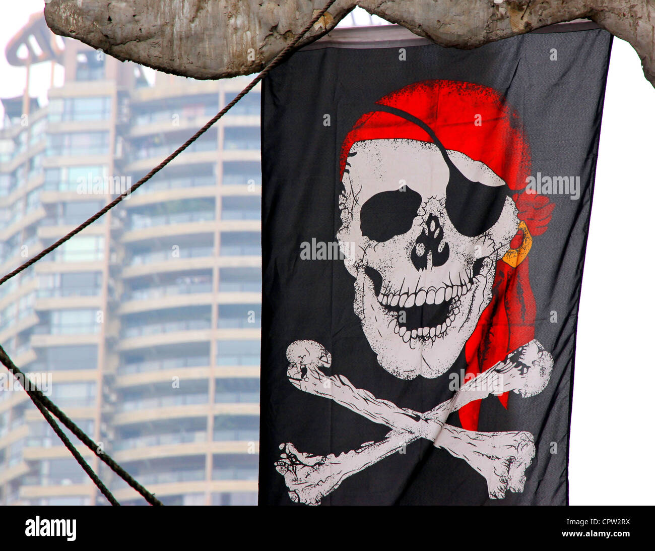 A Jolly Roger flag Stock Photo - Alamy