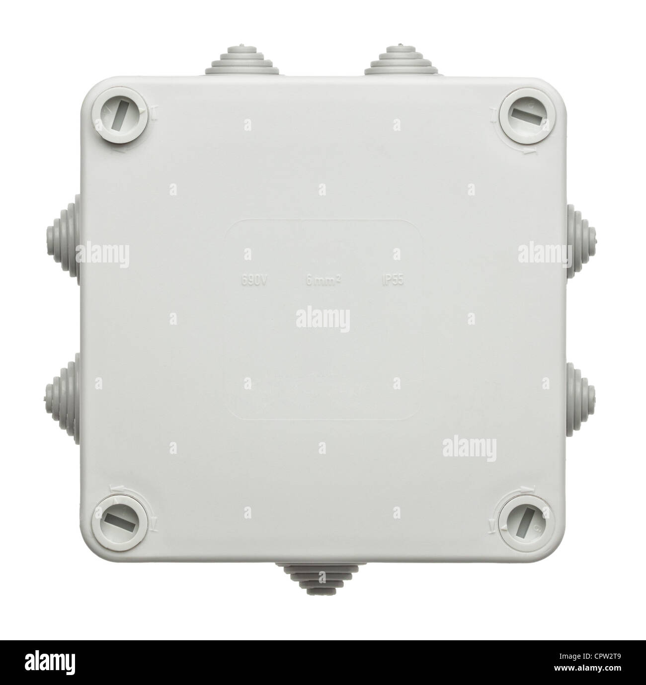Plastic box for electrical network connecting Stock Photo - Alamy