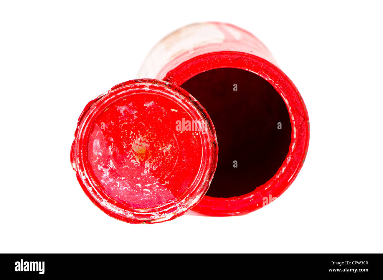 Empty paint containers Cut Out Stock Images & Pictures - Alamy