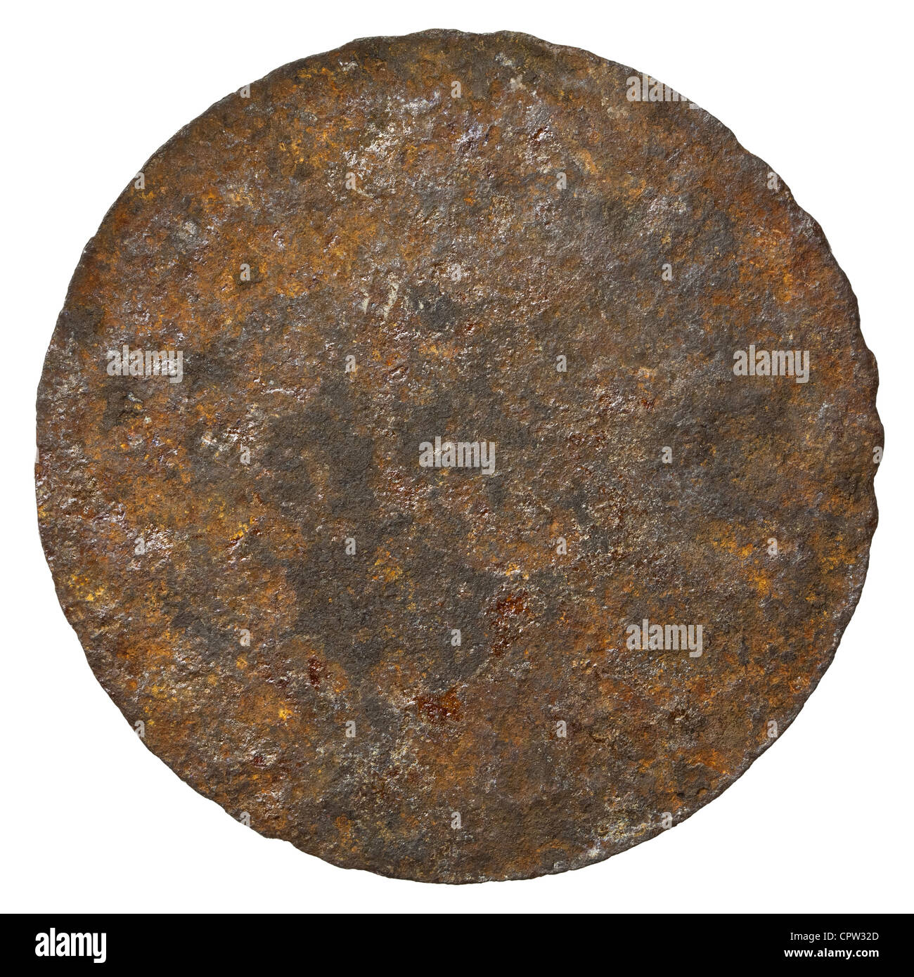 Rusty round metal plate texture Stock Photo - Alamy