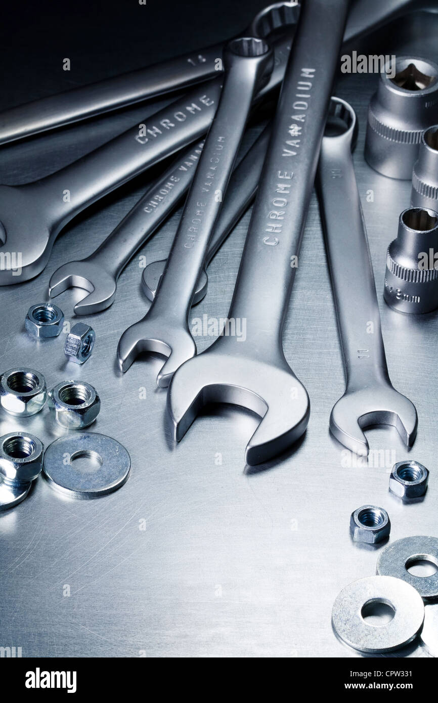 Metal work tools Stock Photo - Alamy