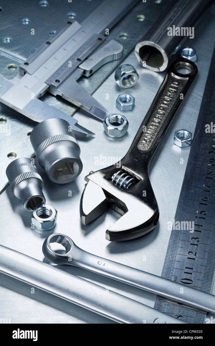 Metal work tools Stock Photo - Alamy