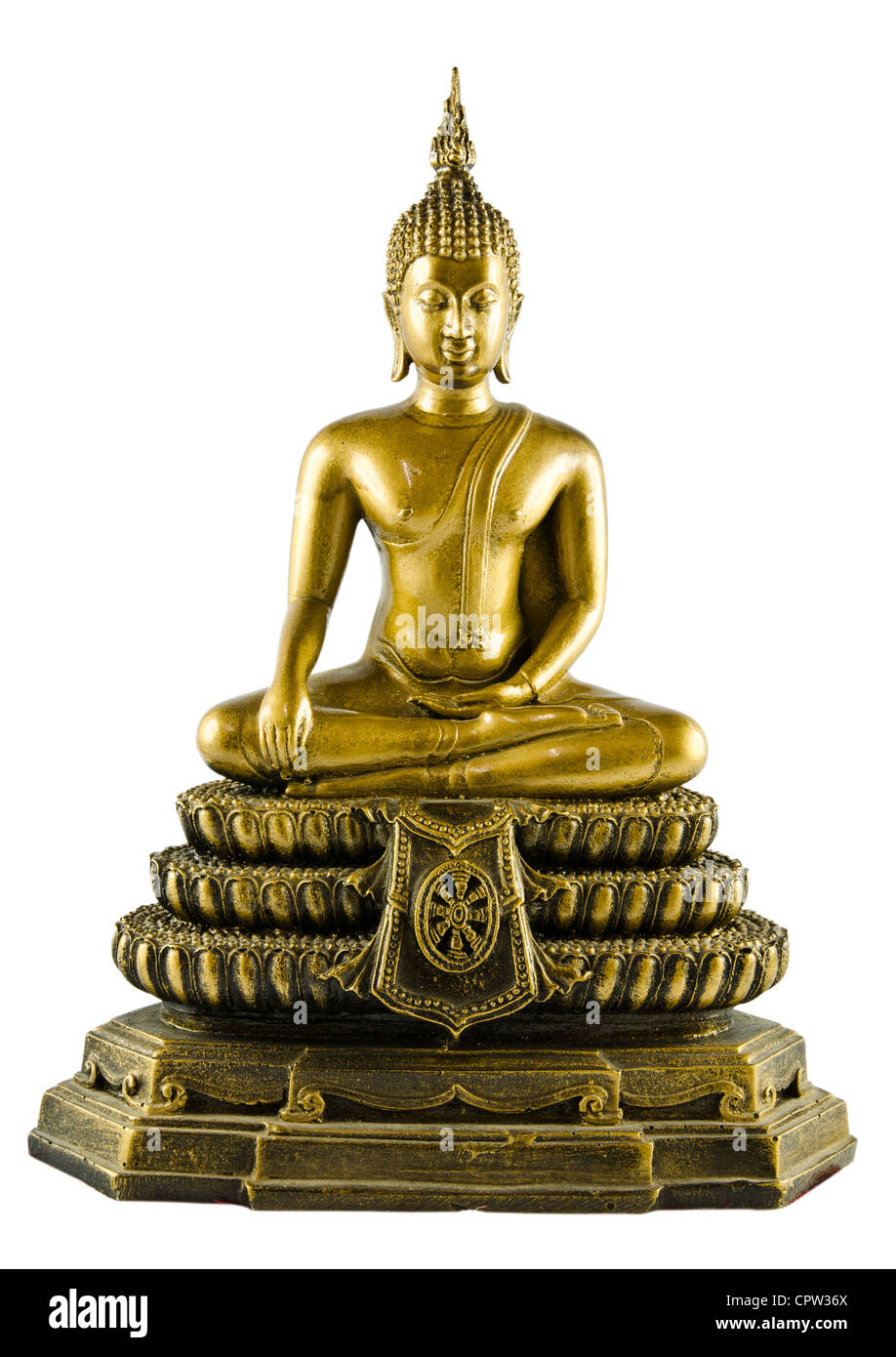 Isolated Buddha sculpture in meditation action Stock Photo - Alamy
