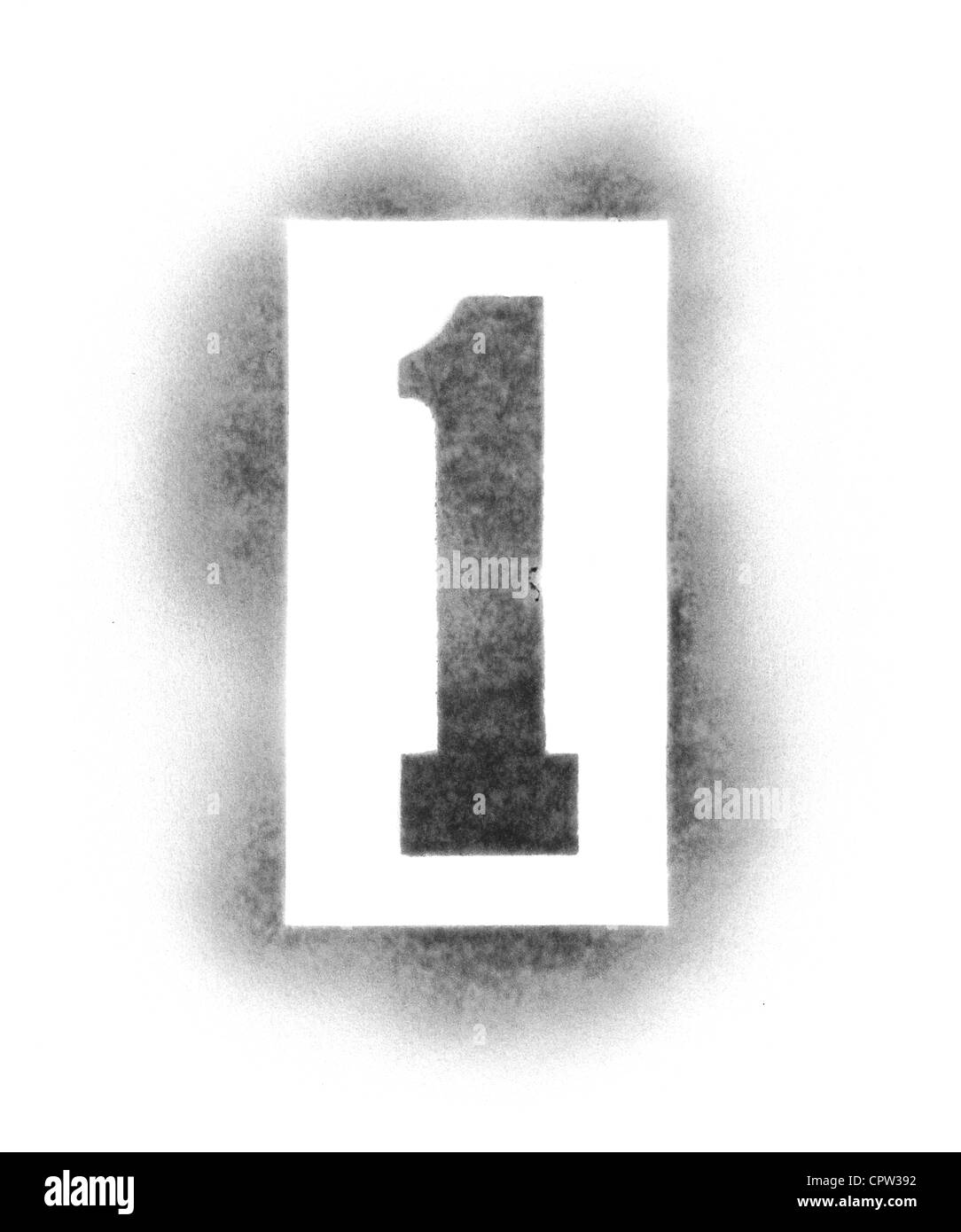 Stencil numbers in spray paint Stock Photo - Alamy