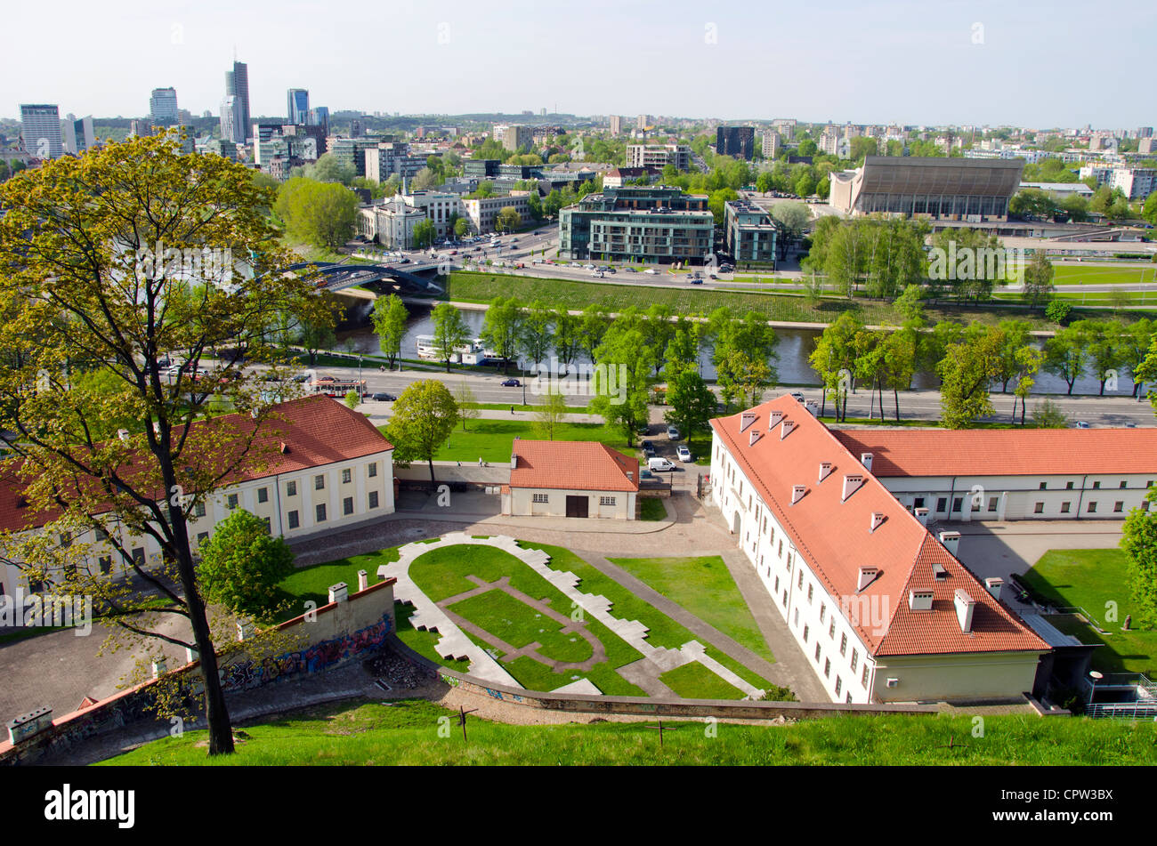 Lithuanian capital Vilnius panorama with Neris river Stock Photo - Alamy