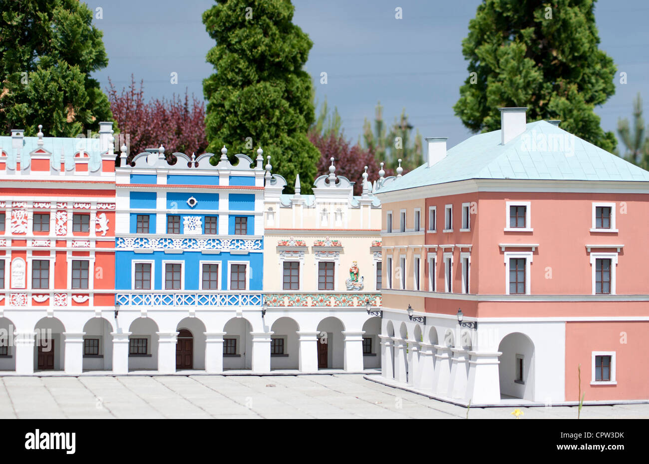 The Town Hall miniture with Zamosc in Miniature Park in Inwald in ...