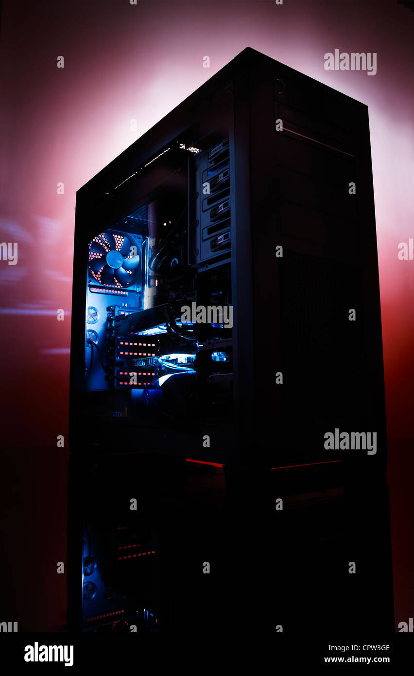 High tech computer pc Stock Photo - Alamy