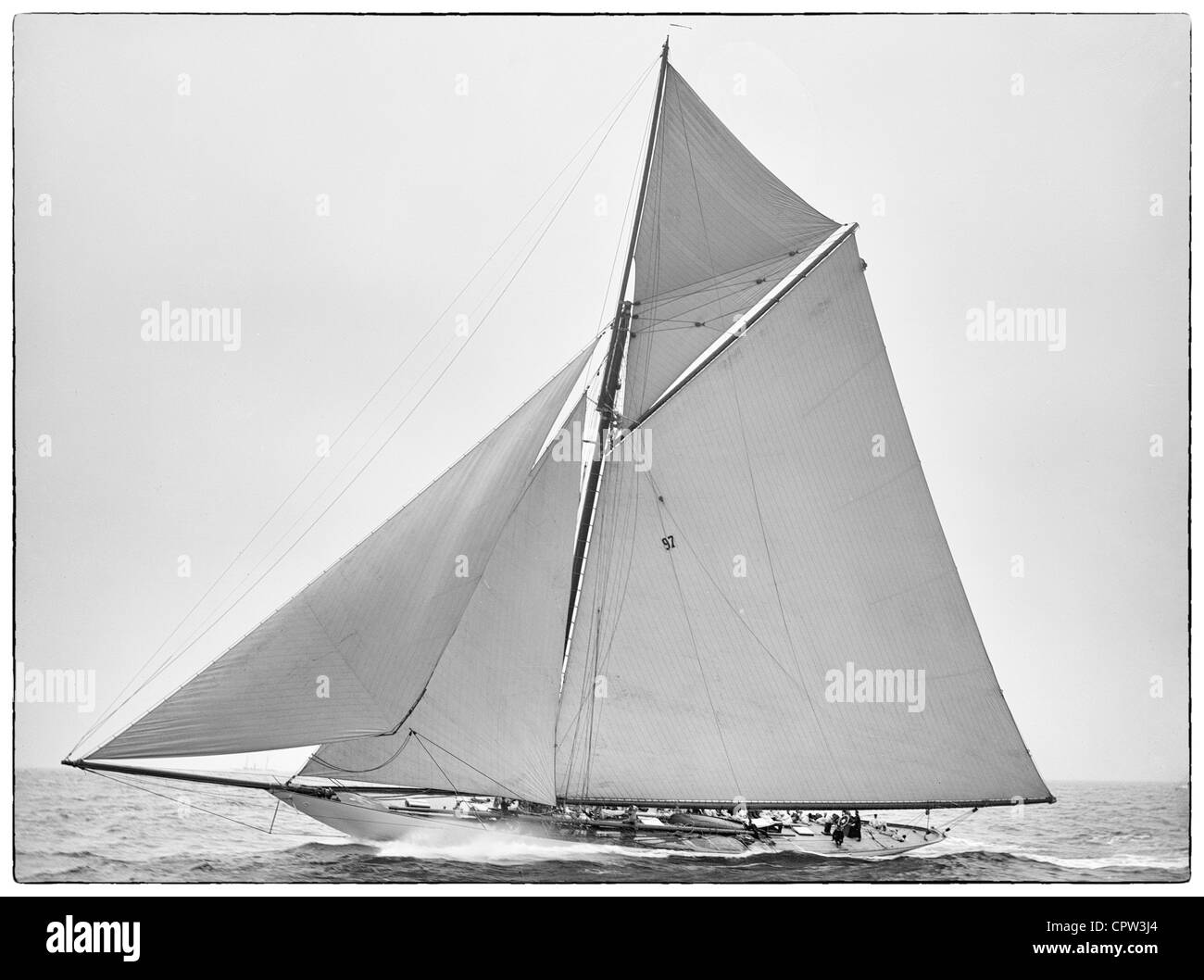 The Vigilant, winner of 1893 America's cup, September 1893 Stock Photo ...