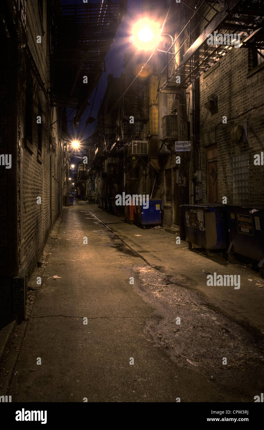 An alleyway in Chicago's Chinatown Stock Photo - Alamy