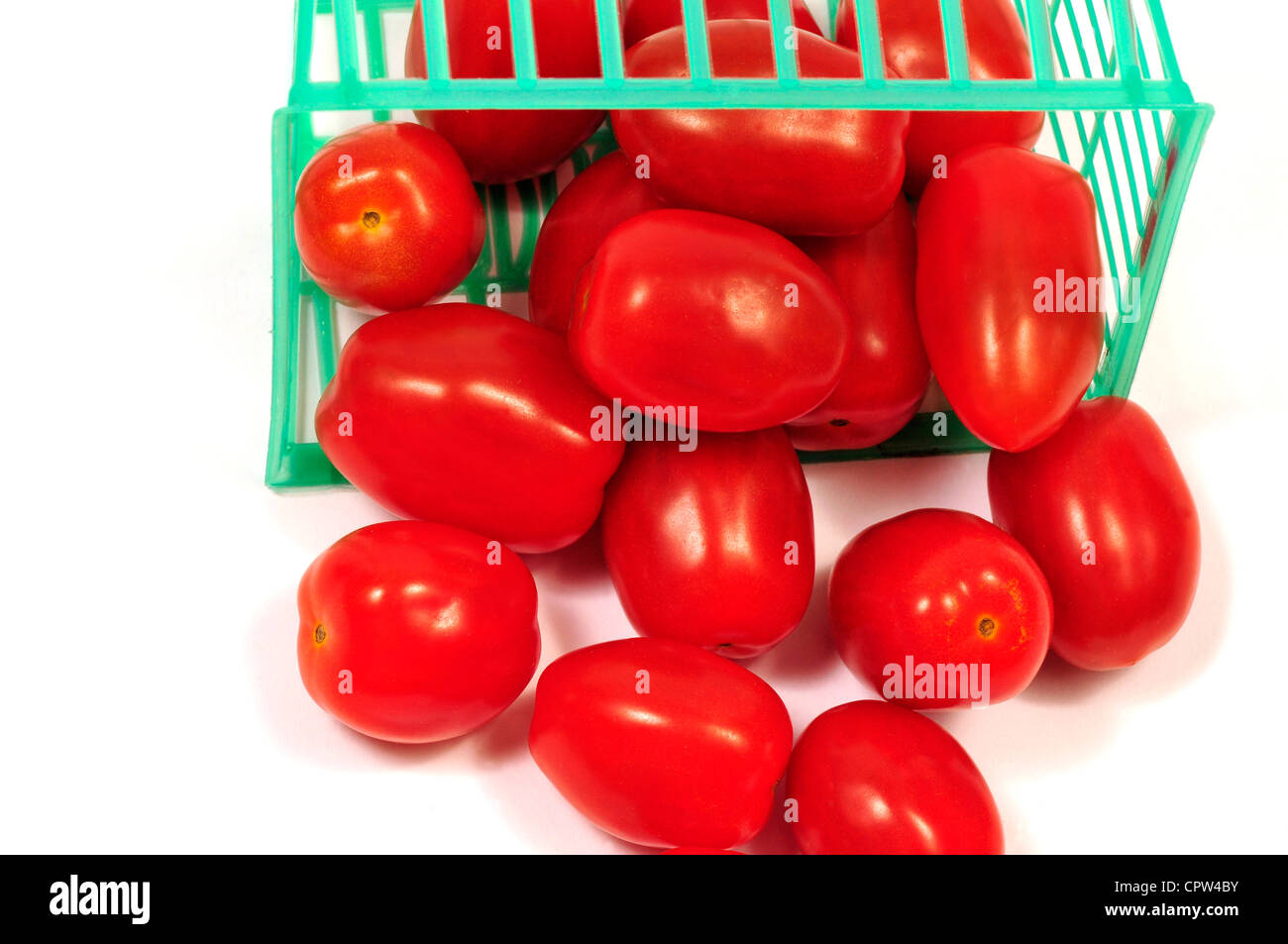 Organic red Roma tomatoes Stock Photo - Alamy