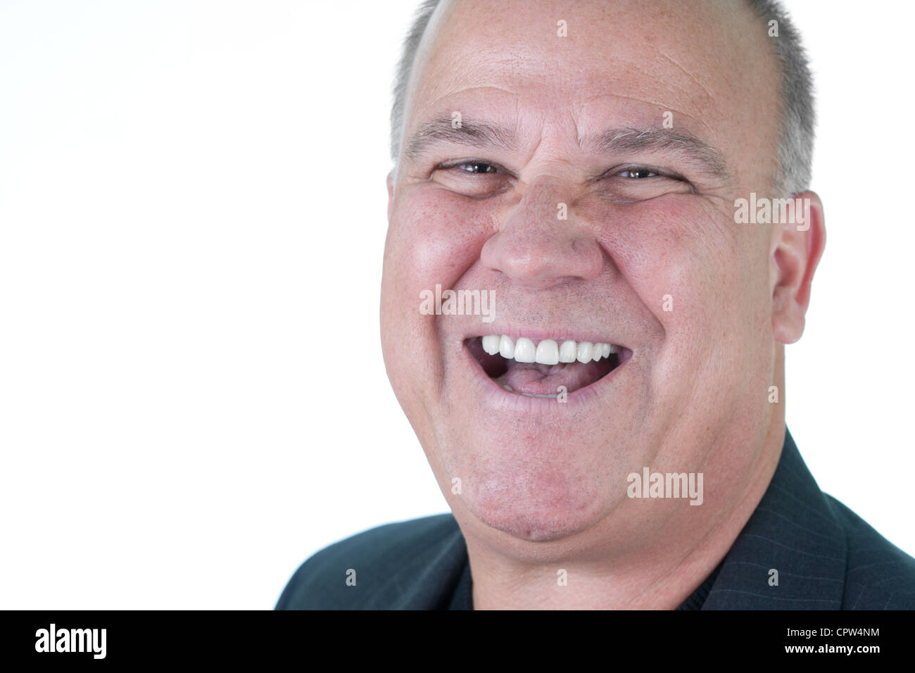 Head shot of man with emotional expression on face Stock Photo - Alamy