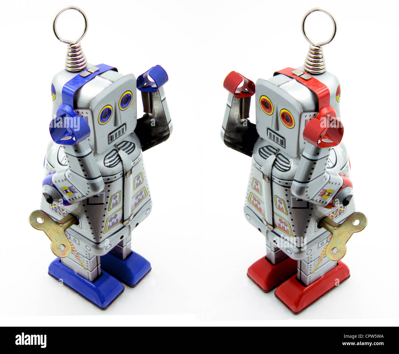 two retro robots Stock Photo - Alamy