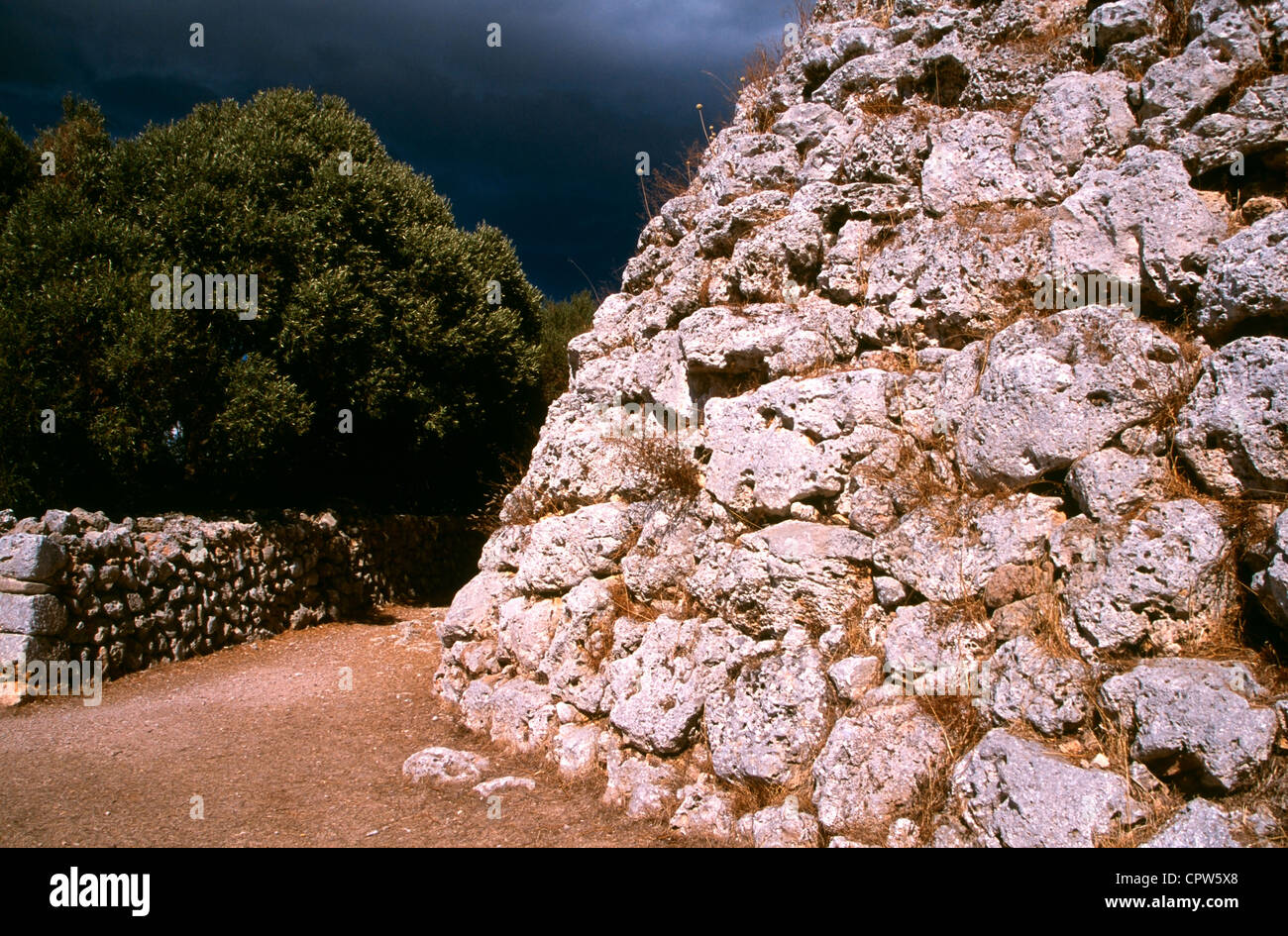 Talayotic site of Trepuco Menorca Balaeric islands, Spain Stock Photo ...