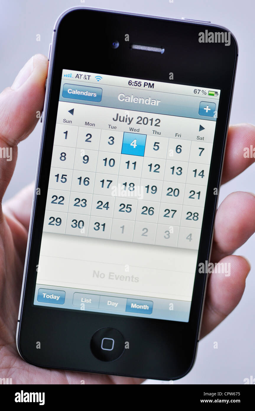 Phone calendar closeup hi-res stock photography and images - Alamy