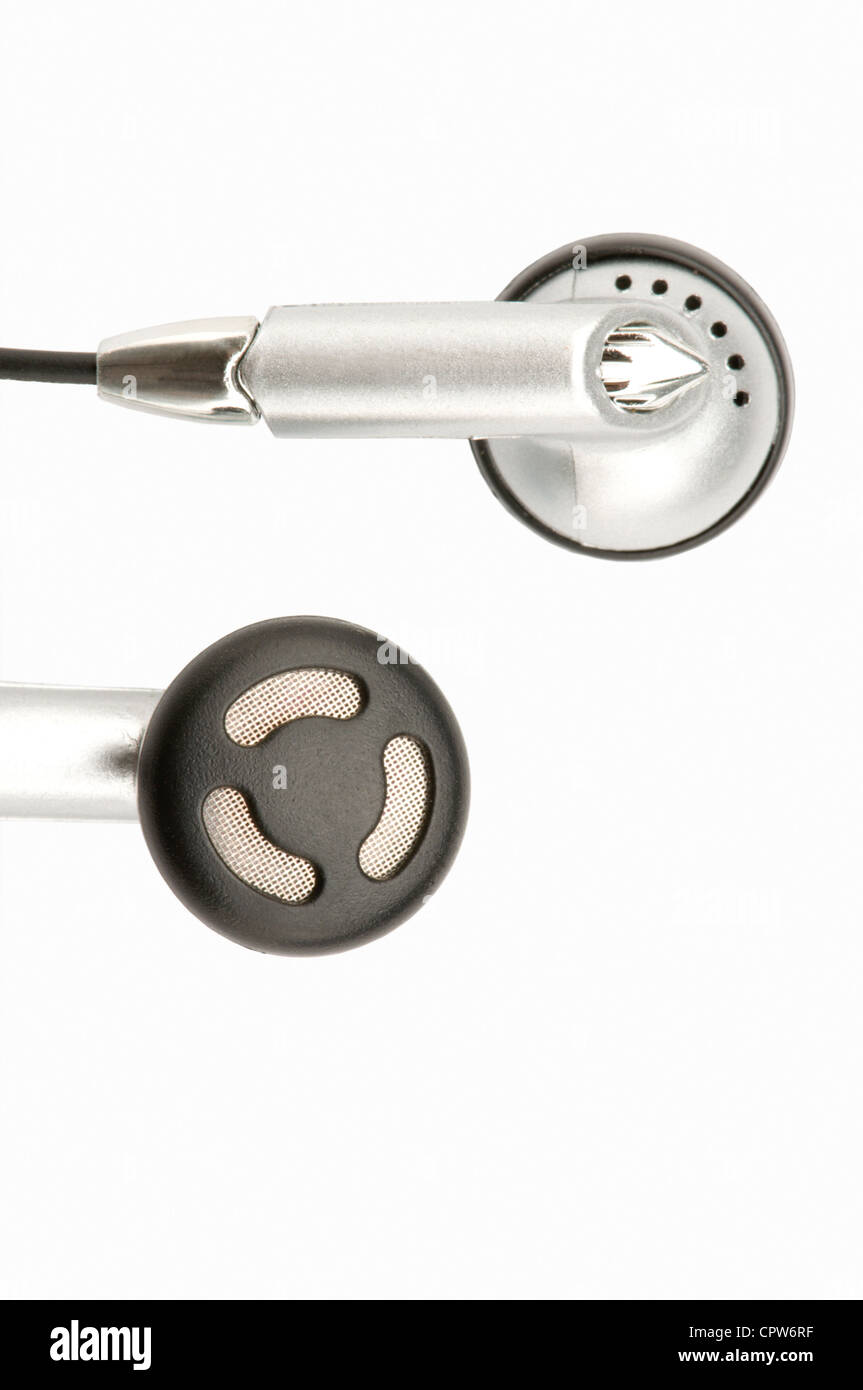 Small headphones on white Stock Photo - Alamy