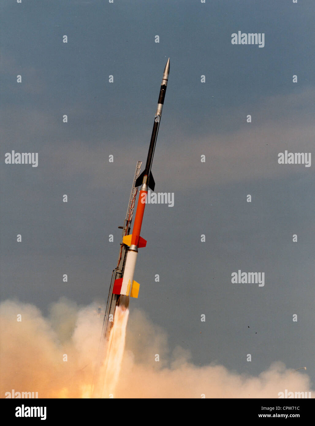 Black Brant 12 sounding rocket, launching from Wallops Flight Facility ...