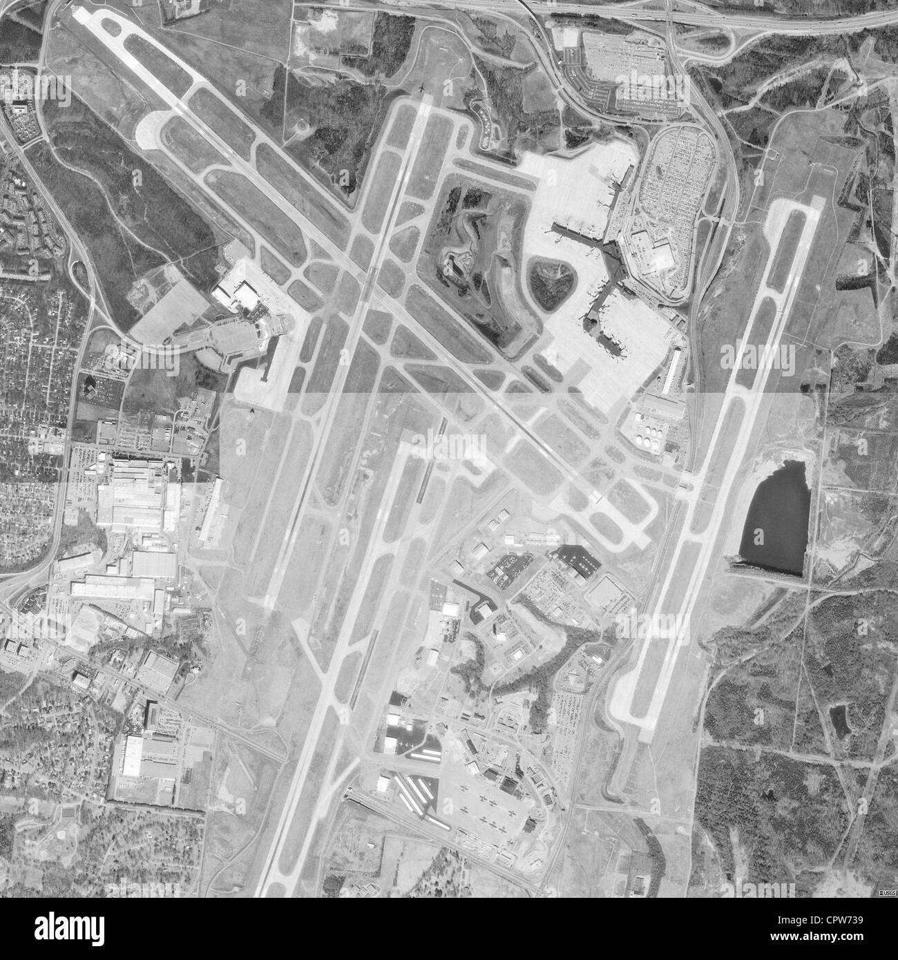 Aerial image of Nashville International Airport (BNA) in Nashville ...