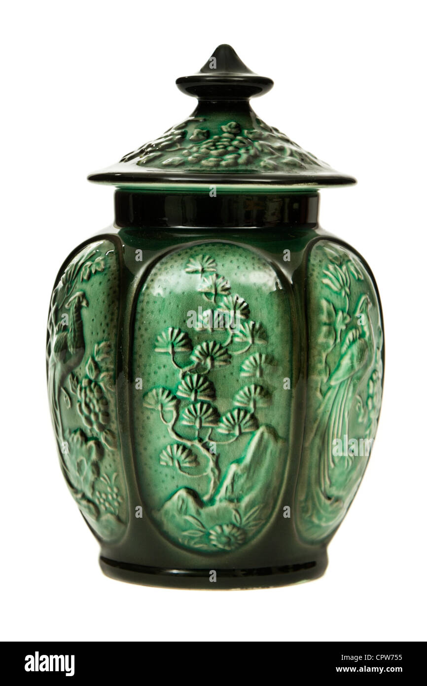 Vintage Sylvac Pottery "Canton" biscuit / ginger jar (Pattern No 5395 ...