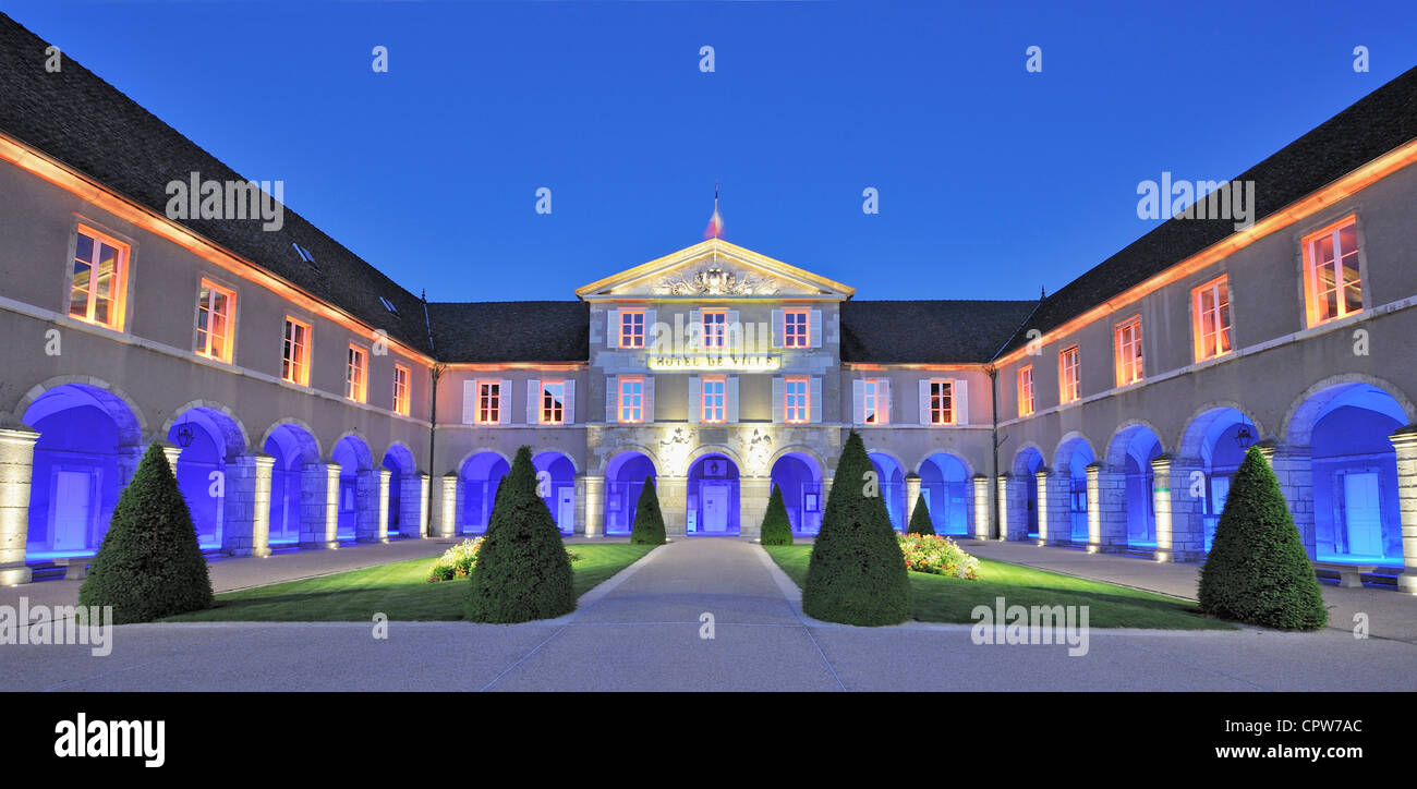 Hotel de Ville, Beaune, France at twilight Stock Photo - Alamy