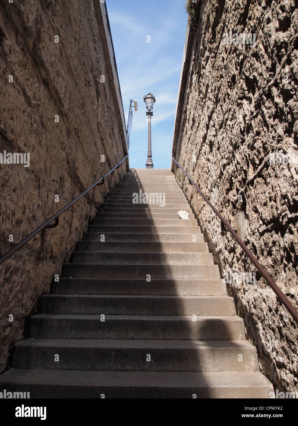 Bottom of steps looking up hi-res stock photography and images - Alamy