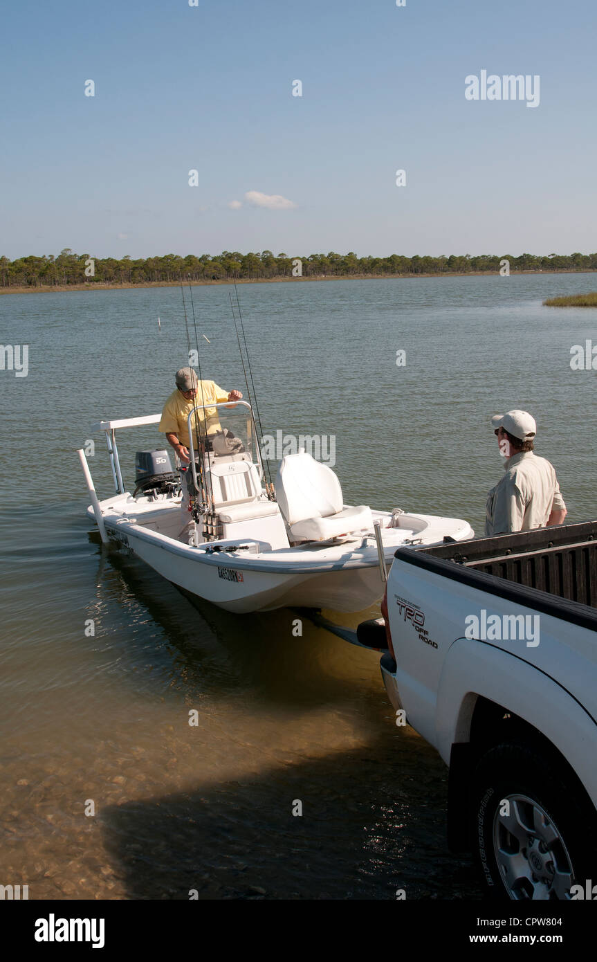 Fishermen launch their boat St George Island State Park northwest ...