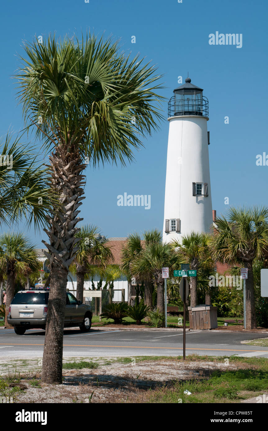 Lighthouse on St George Island northwest Florida USA Stock Photo - Alamy