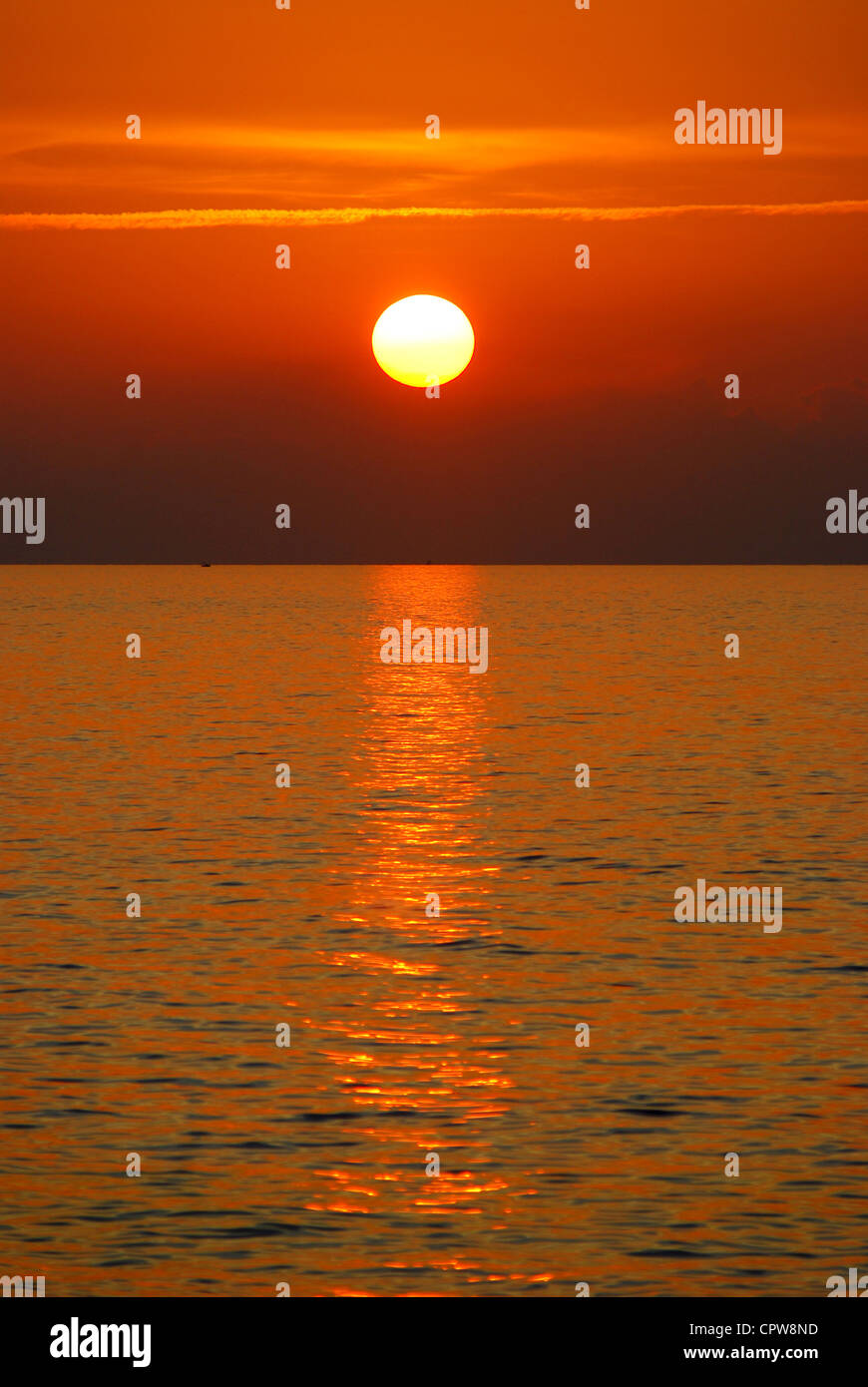 Beautiful sunset at the sea Stock Photo - Alamy