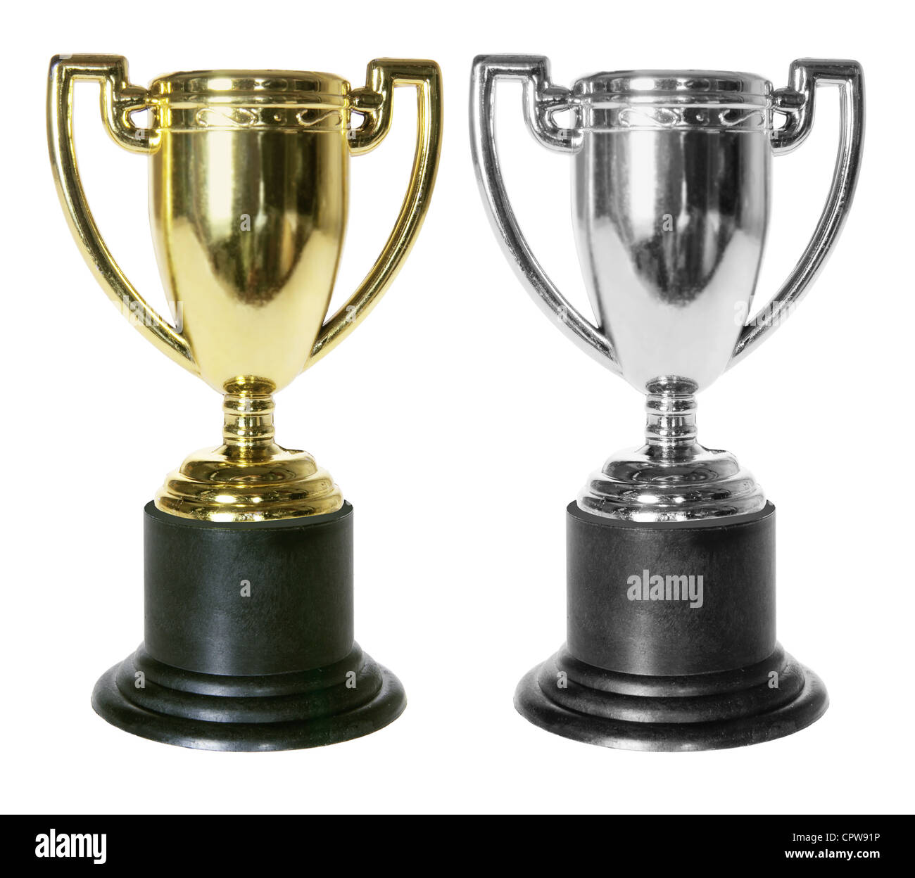 Gold and silver Trophy Cups Stock Photo - Alamy