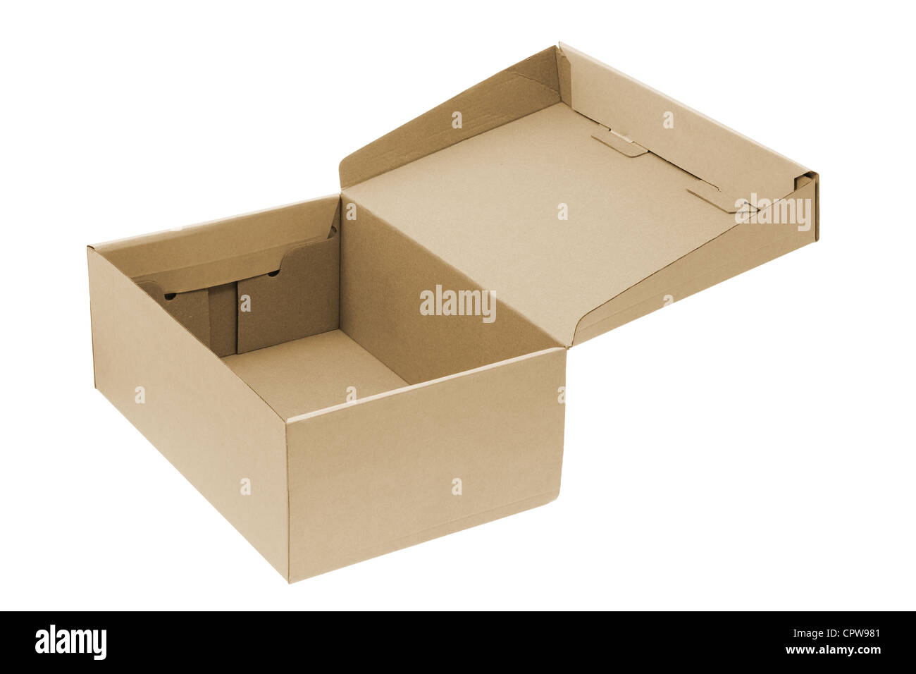 Cardboard box open lid hi-res stock photography and images - Alamy